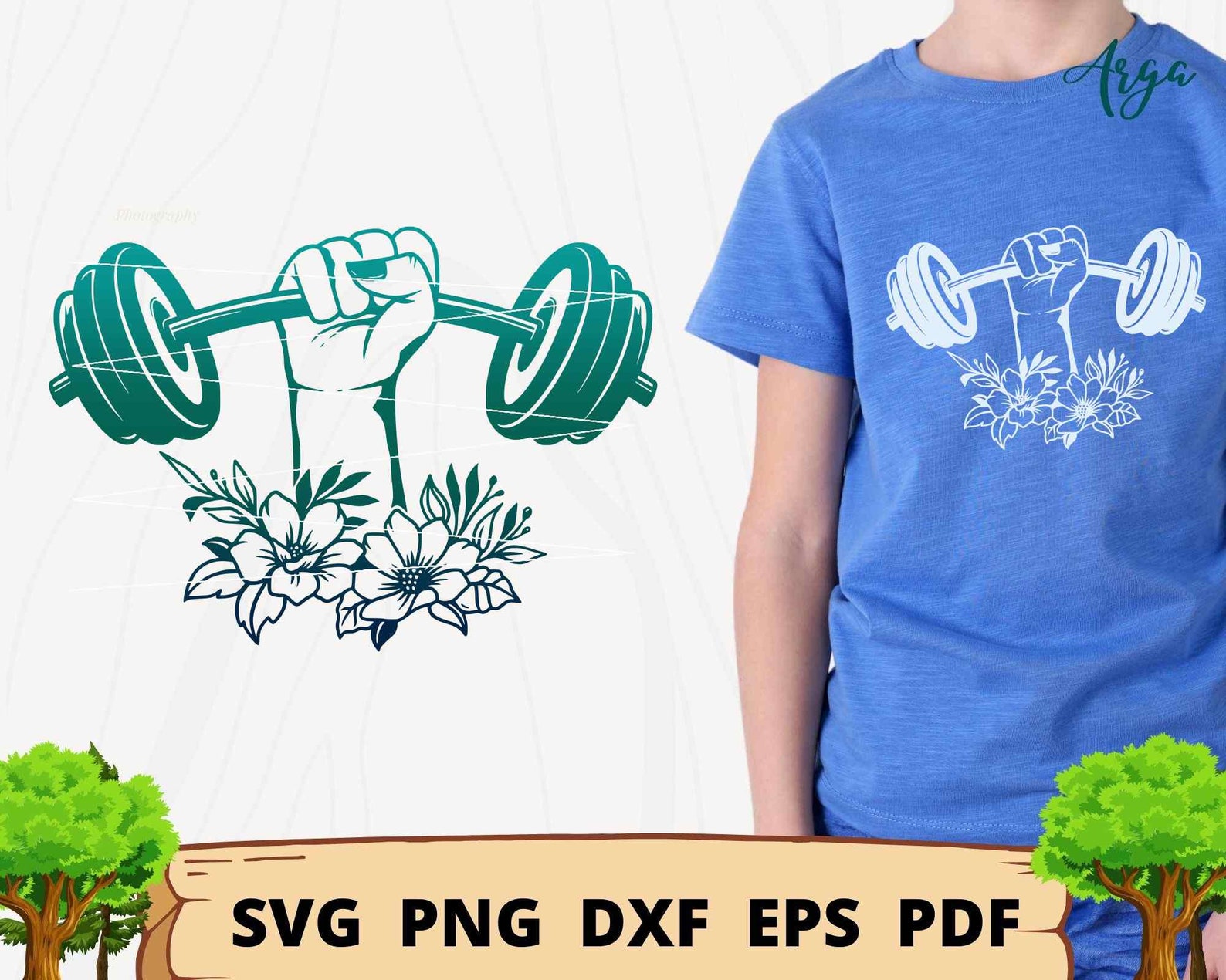 Fitness Girl Svg Dumbbell Svg Women Strength Svg Hand - Etsy