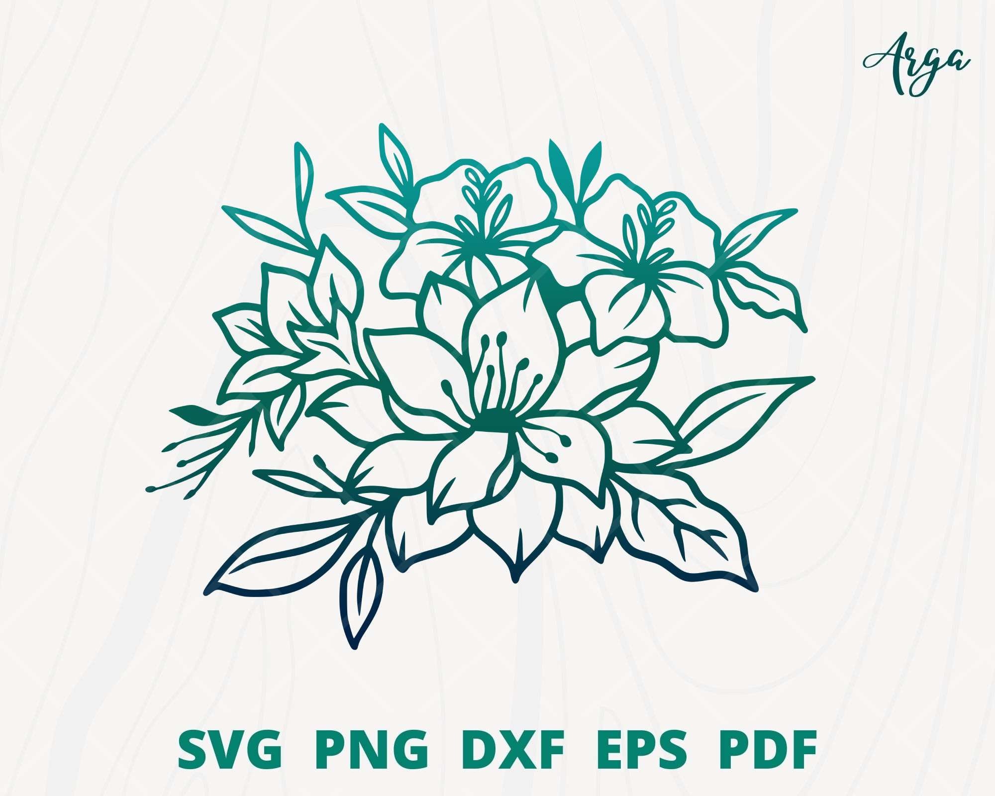 Flower Bundle Svg Flower SVG Flower Border Svg Flower - Etsy