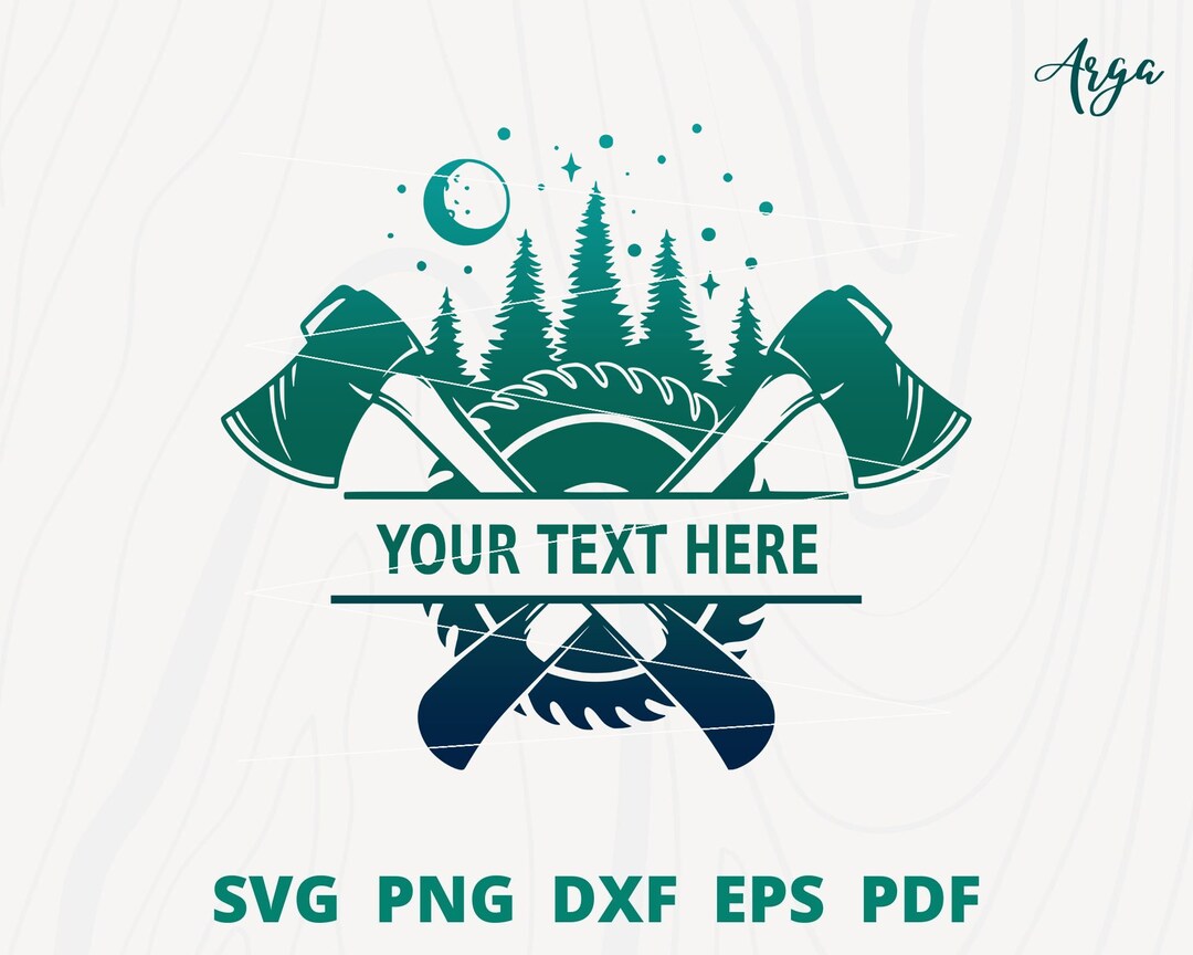 Split Lumberjack Svg, Lumberjack Svg, Crossed Axe Frame Svg, Wood ...