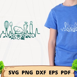 Chef Svg, Floralheart Beat Chef Svg, Heart Beat Chef Tool Svg, Chef ...