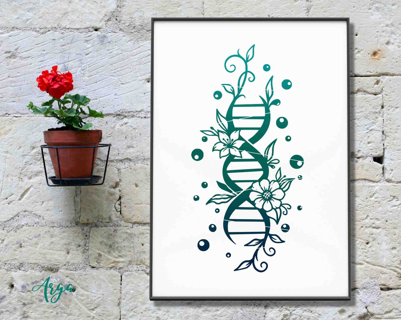 DNA Svg Molecule DNA Flower DNA Svg Science Svg Floral Dna - Etsy Canada
