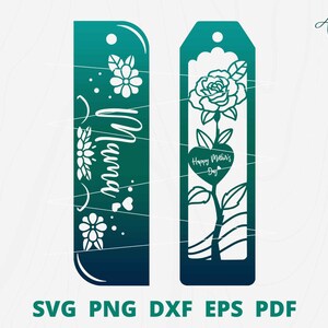 Happy Mother's Day Svg, Bookmark for Mother Svg,mother's Day Bookmark ...