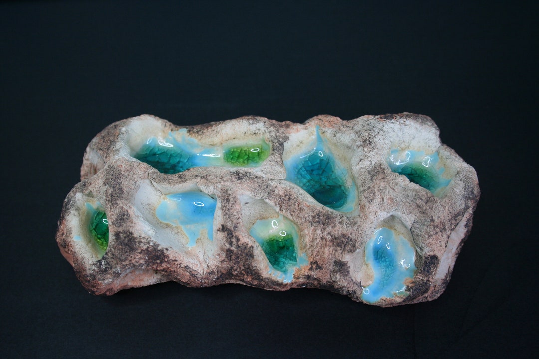 Ceramic Rock Pools in Turquoise and Emerald - Etsy