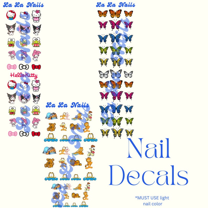 Custom Nail Decals / Waterslide Decals - Etsy