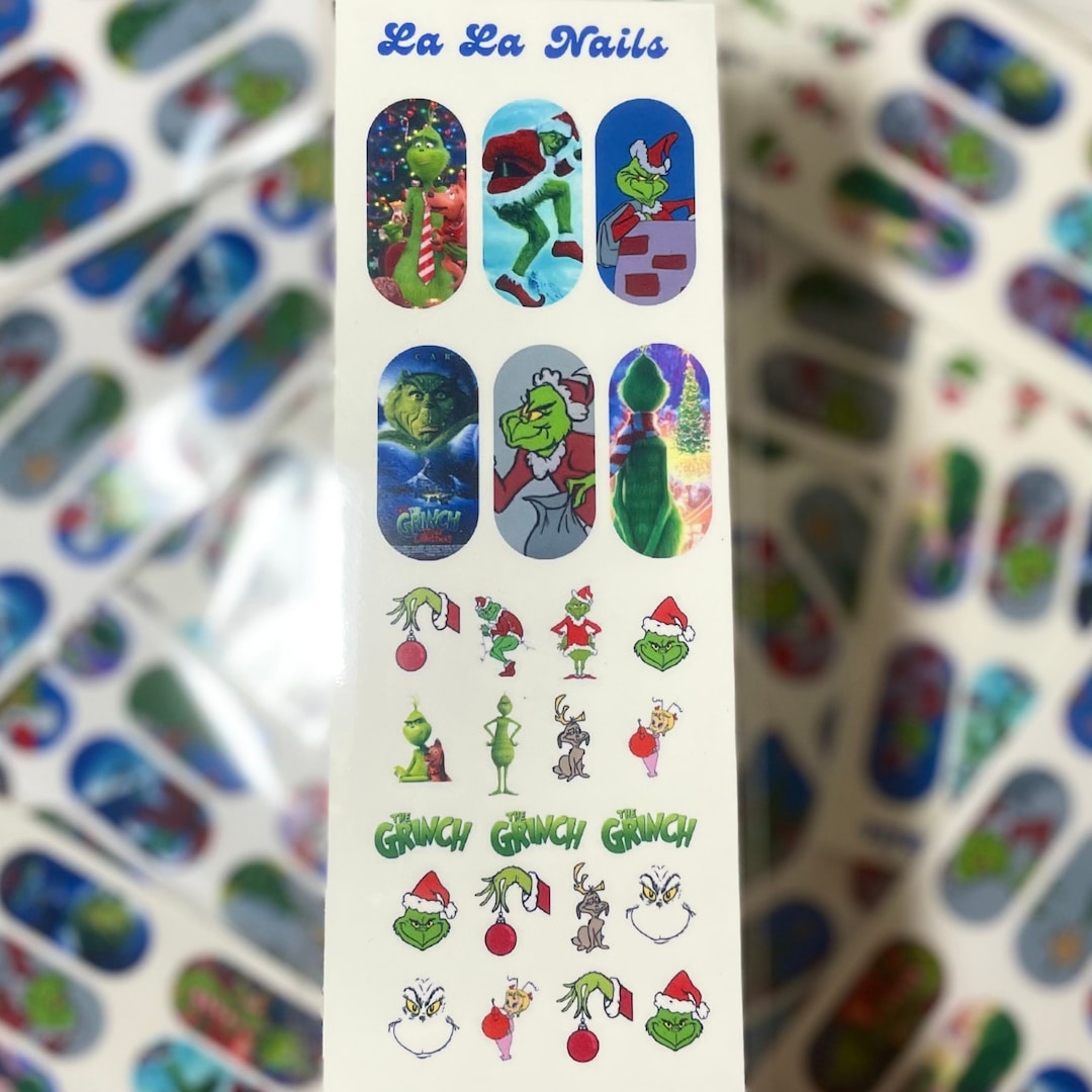 Green XMAS Nail Decals / Waterslide Decals - Etsy