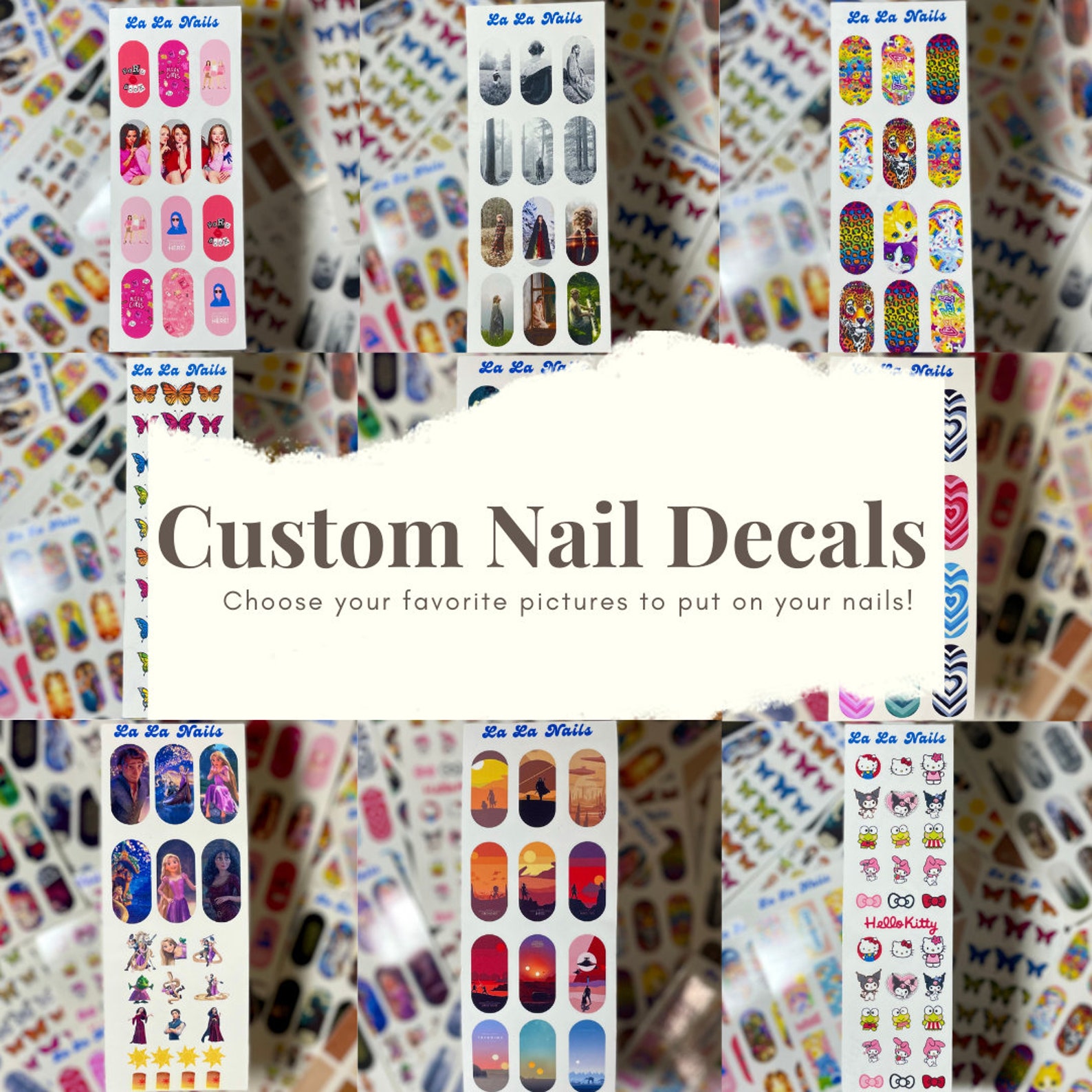 Custom Nail Decals / Waterslide Decals - Etsy