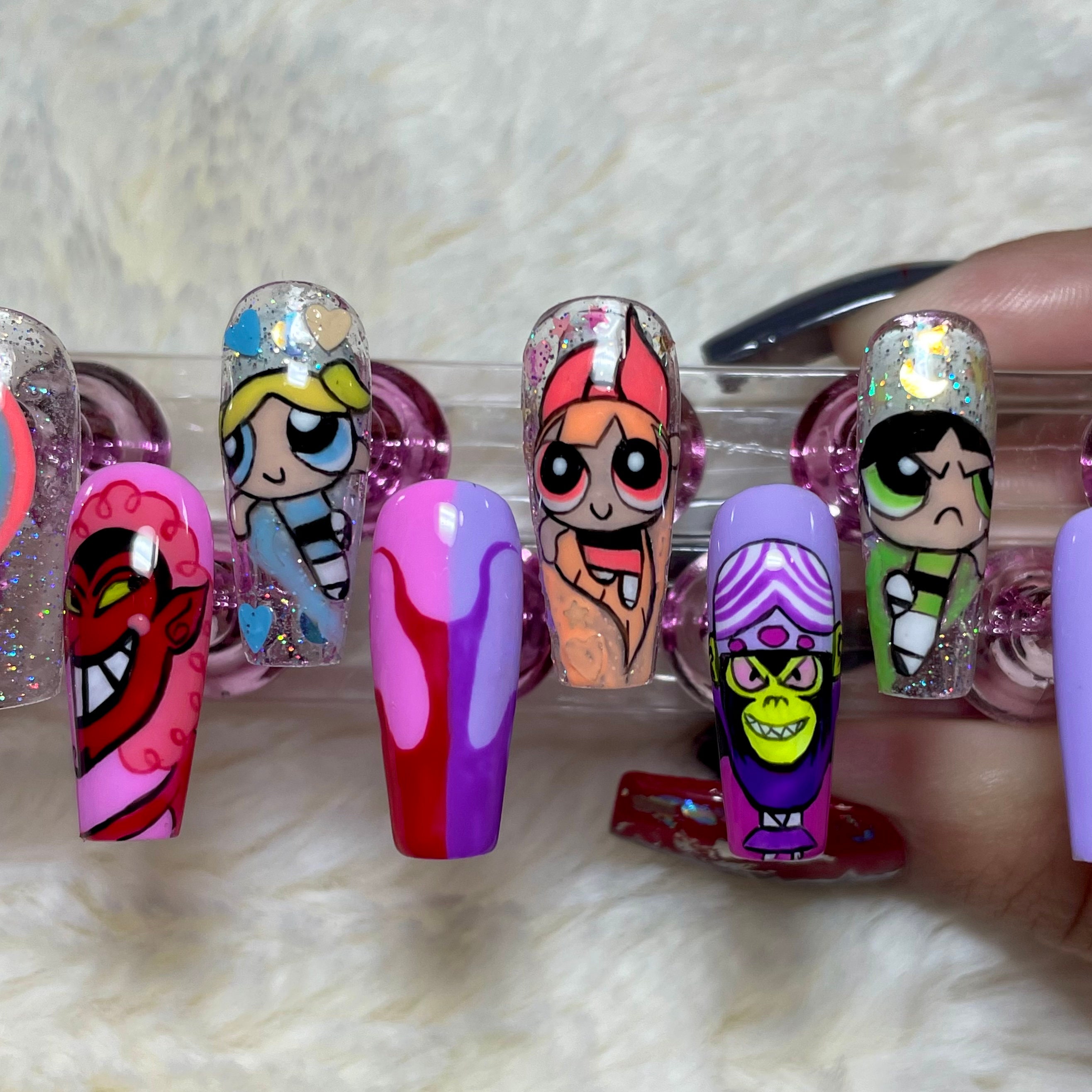 Powerpuff Girls Press on Nails - Etsy