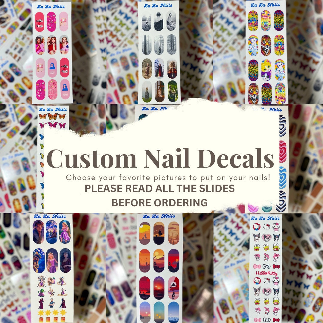Custom Nail Decals / Waterslide Decals - Etsy