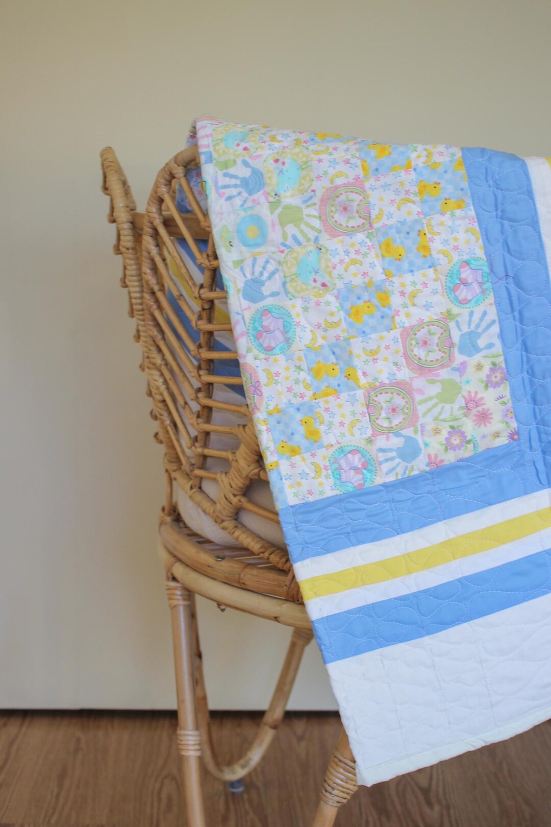 Vintage Moda Fabric Baby Quilt - Etsy