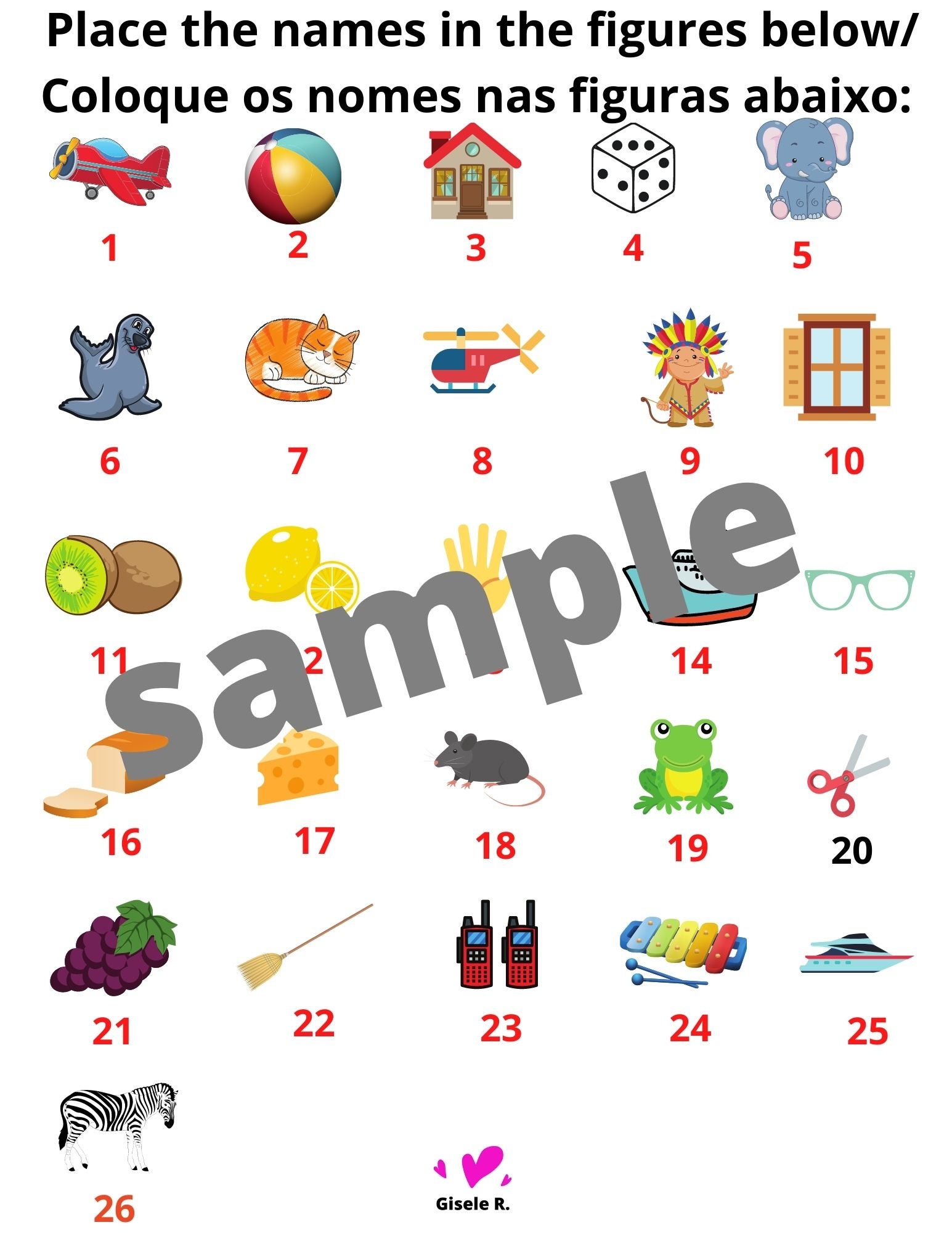 Learn Brazilian Portuguese Kids Alphabet Game II PDF Digital ...