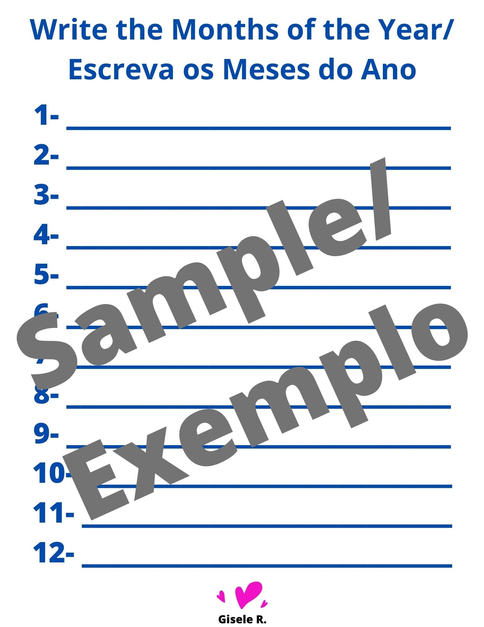 Learn Brazilian Portuguese Months of the Year Game PDF Digital ...