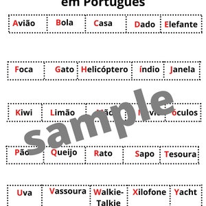 Learn Brazilian Portuguese Kids Alphabet Game II PDF Digital ...