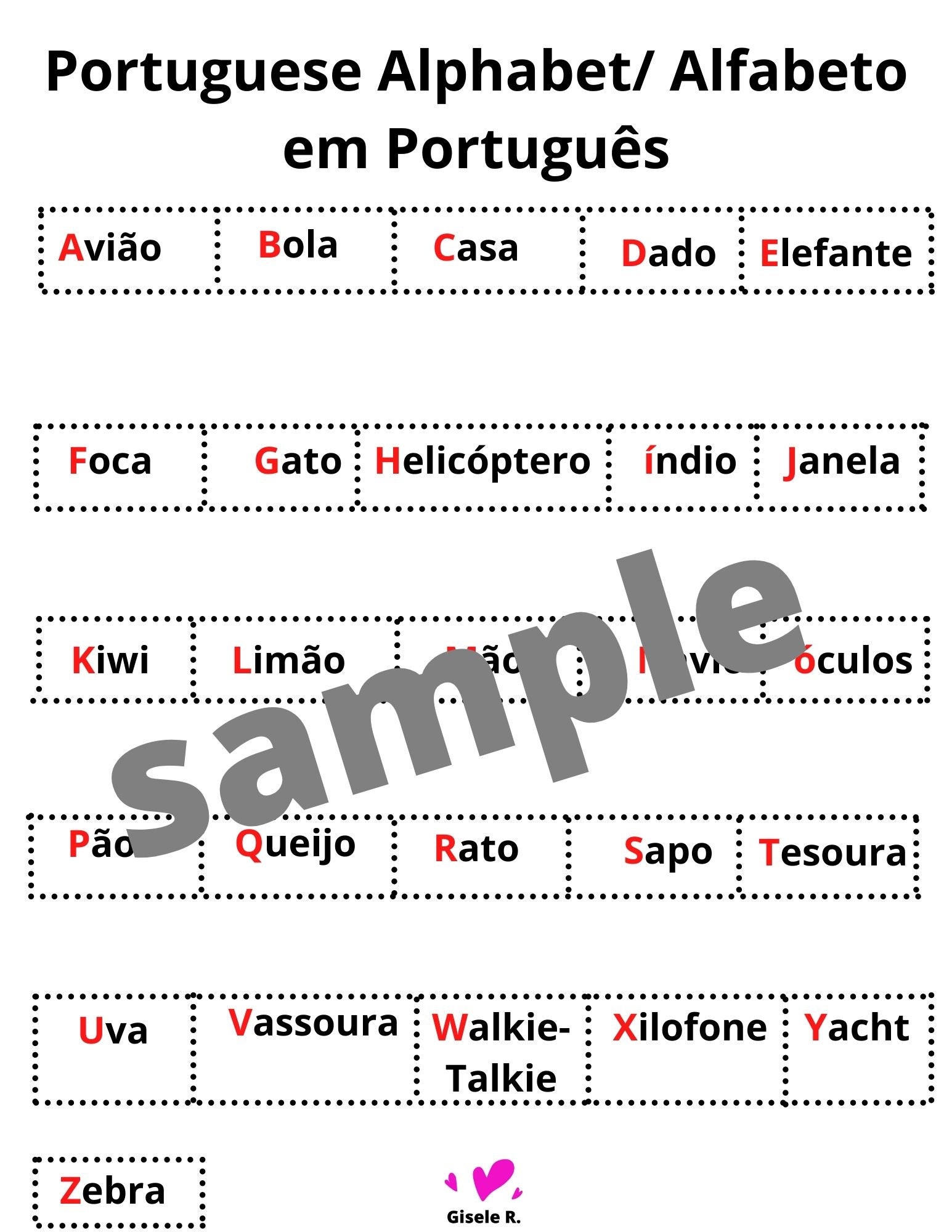 Learn Brazilian Portuguese Kids Alphabet Game II PDF Digital ...