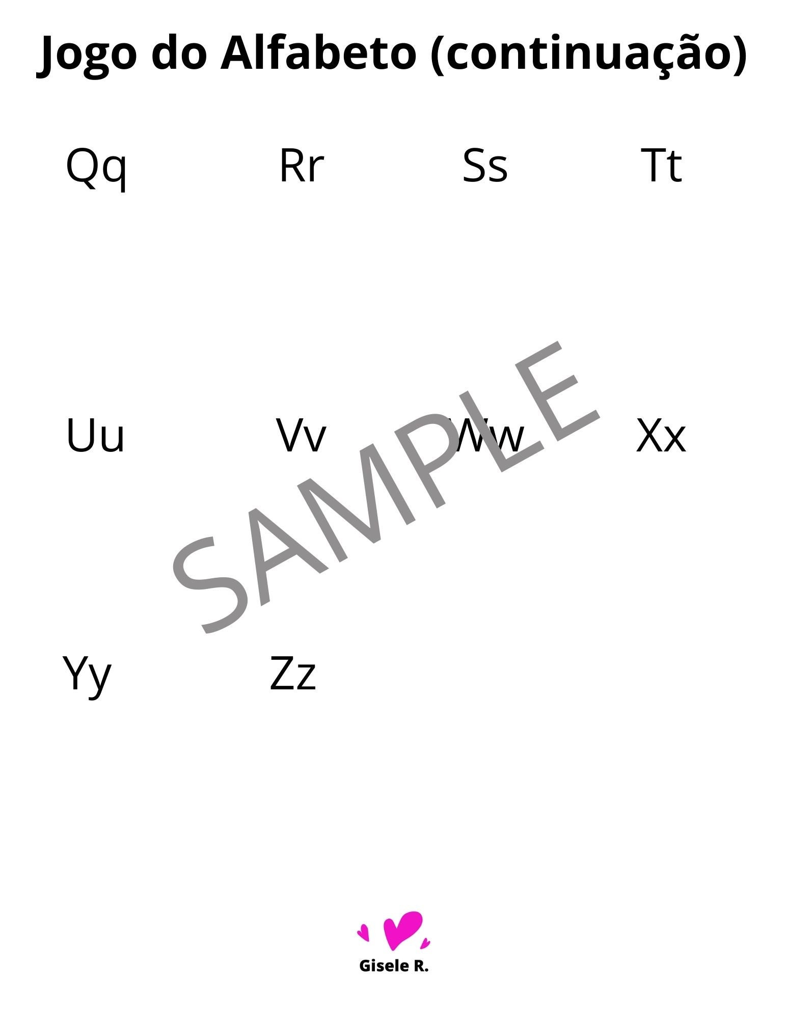 Learn Brazilian Portuguese Kids Alphabet Game PDF Digital Downloadable ...