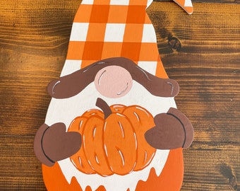 Gnome Fall Wreath Gnome Door Hanger Leaves Fall Door Hanger - Etsy
