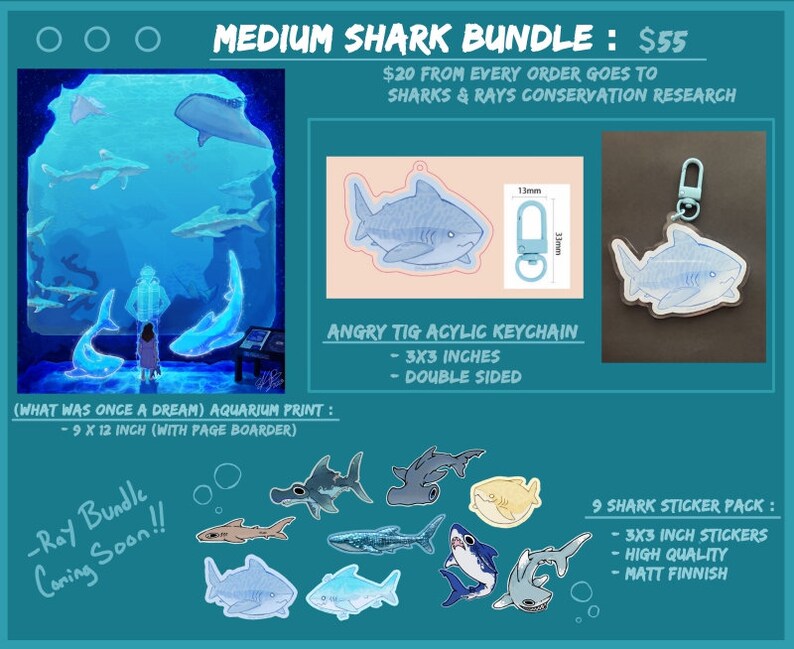 Medium Shark Bundle - Etsy