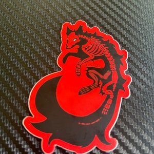 Skeleton Wolf Sticker - Etsy
