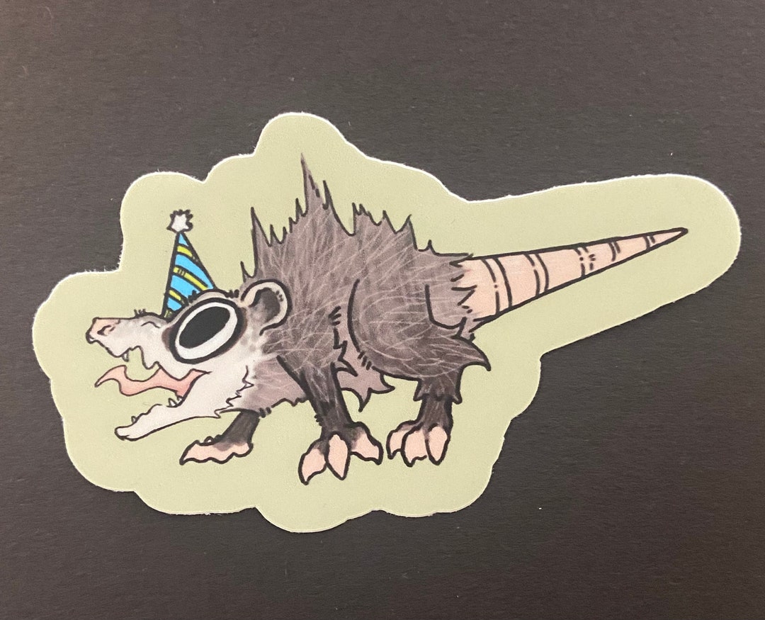 Party Opossum Sticker - Etsy