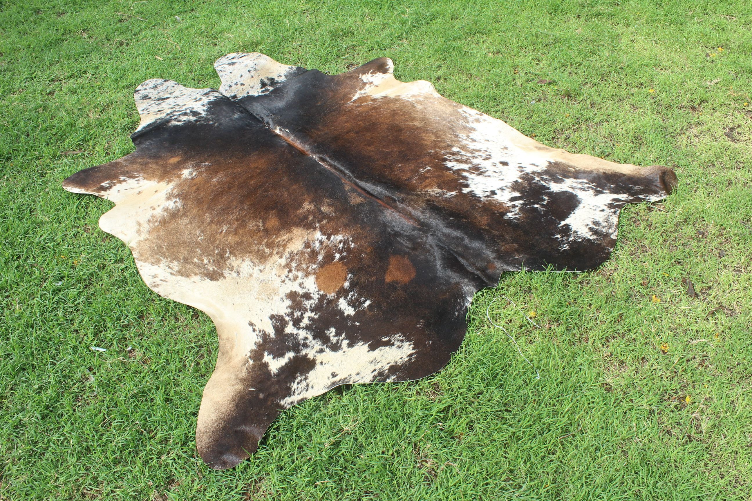 Genuine Tricolor Cowhide Rug Brazilian Cowhide Rug Tricolor Cow Hide ...