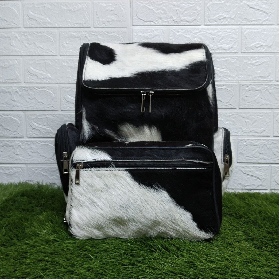 Cowhide Backpack Bag Large Backpack Bag Cow Hide Leather Backpack Bag ...