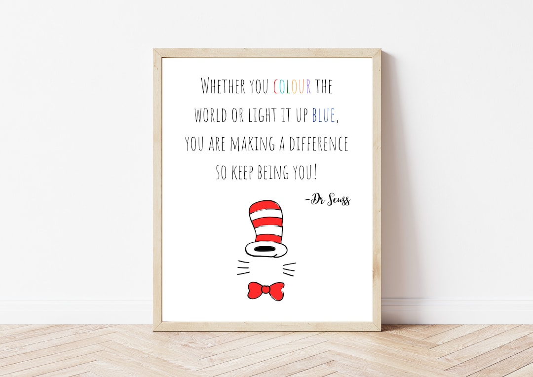 Dr Seuss Quote Print | Cat in the Hat Print | Cat in the Hat Quote ...