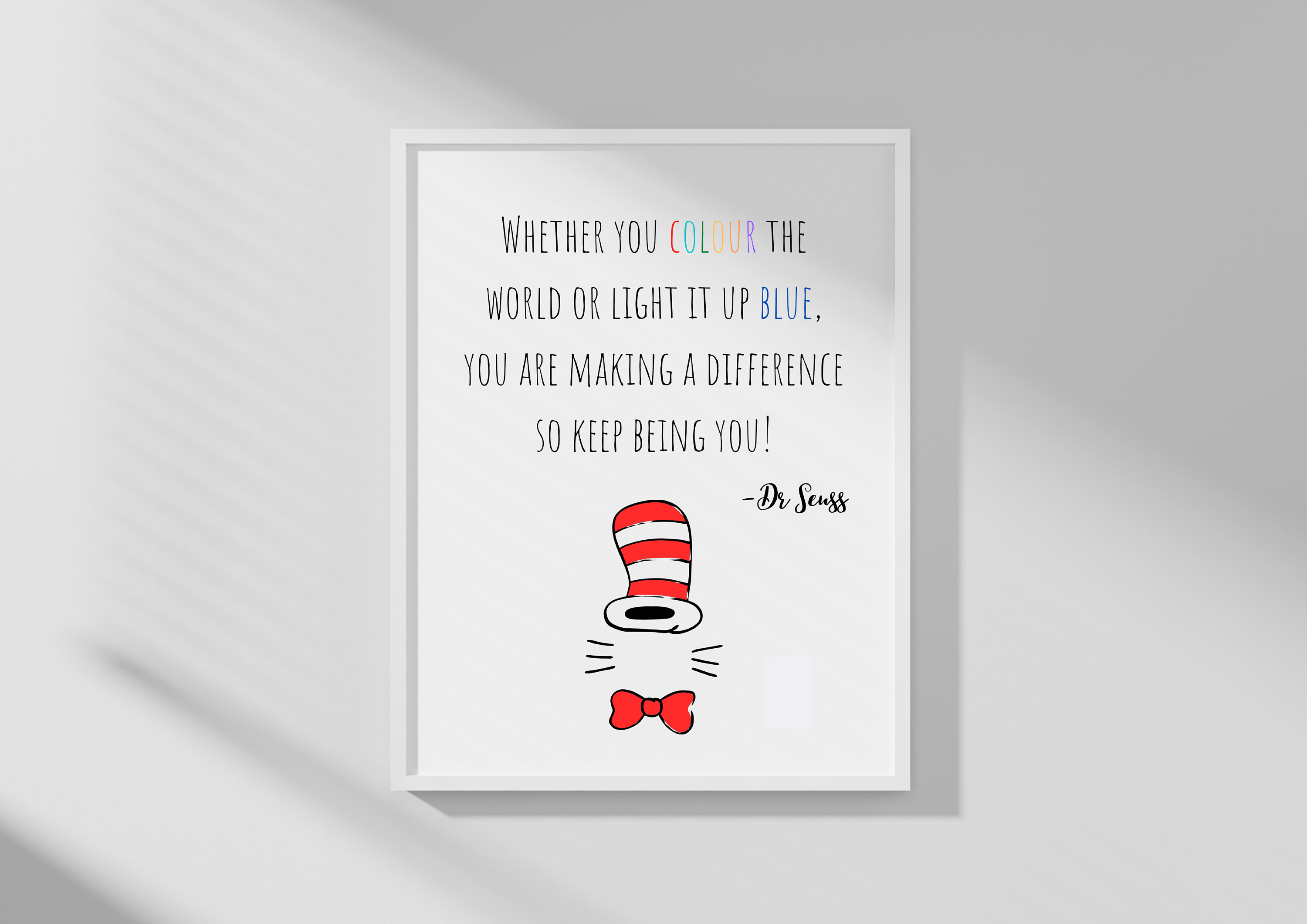 Dr Seuss Quote Print Cat in the Hat Print Cat in the Hat Quote Nursery ...