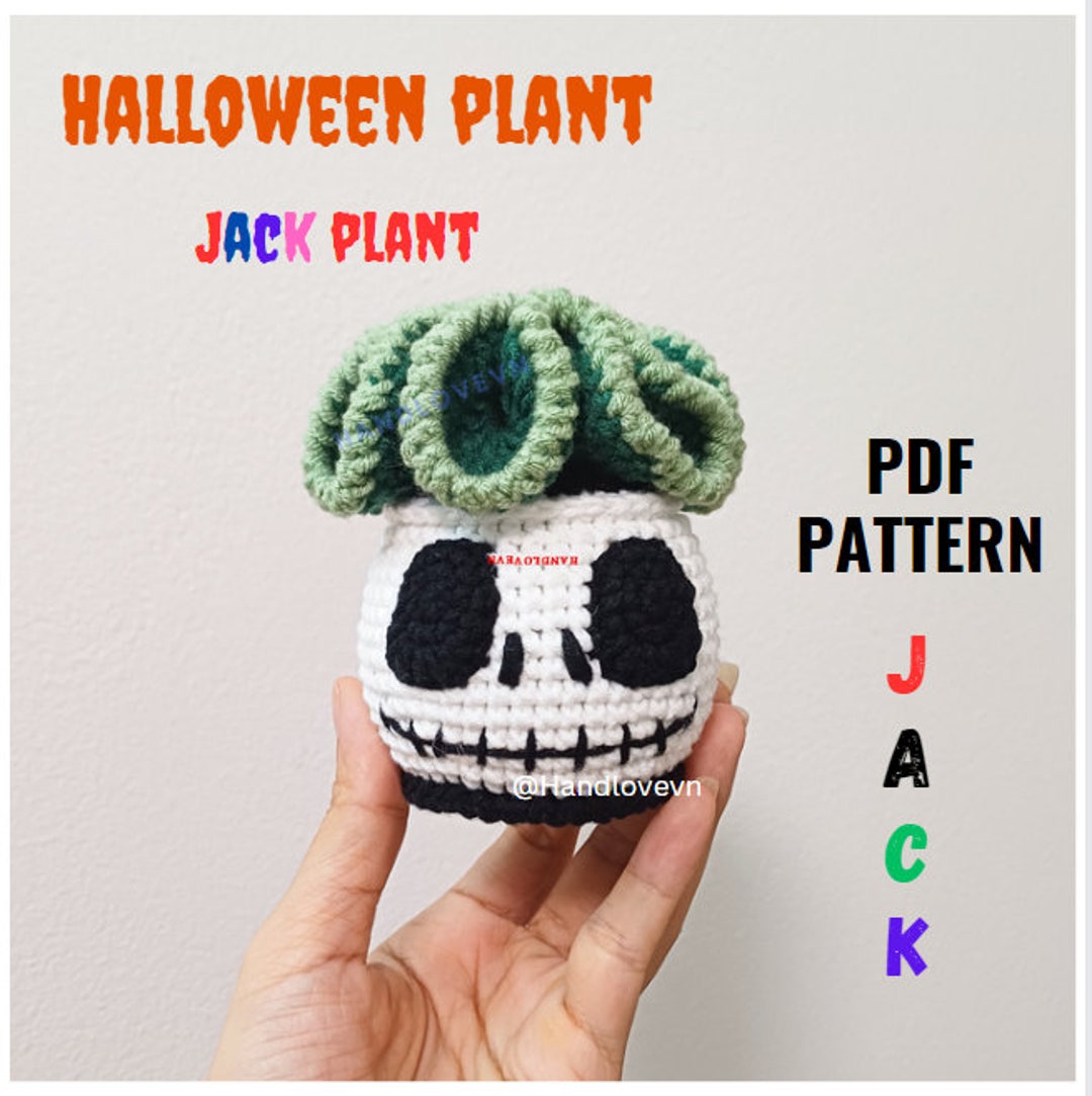 PATTERN: Creepy Halloween Plant With Jack Crochet, Succulent Plant With ...