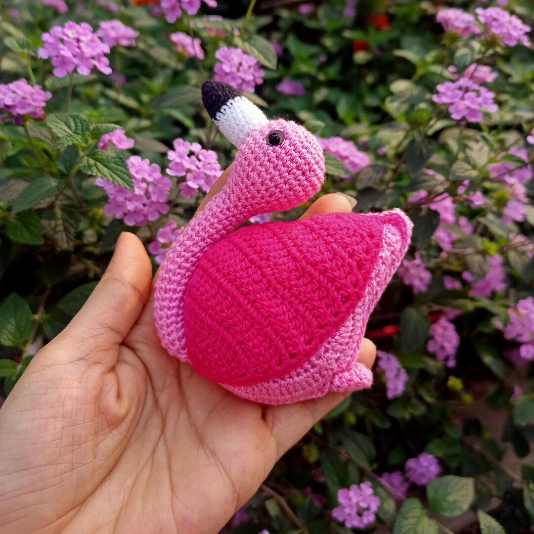 Crochet Flamingo Tape Measure – Handmade Retractable Measuring Tape ...