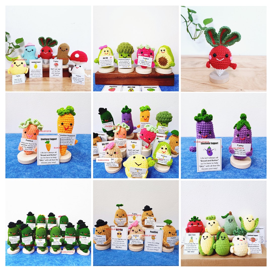 Emotional Support Pickle, Positive Potato, Big Fan With Strawberry ...