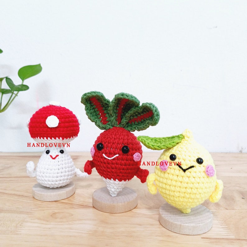 PATTERN: Emotional Support Mushroom, Positive Radish, Big Fan Lemon ...