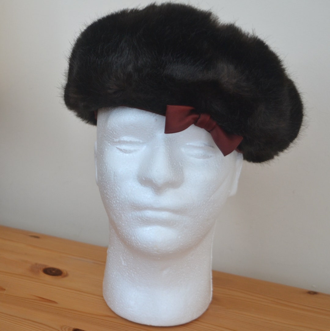Vintage 1950s Jacoll Faux Fur Beret Style Hat - Etsy