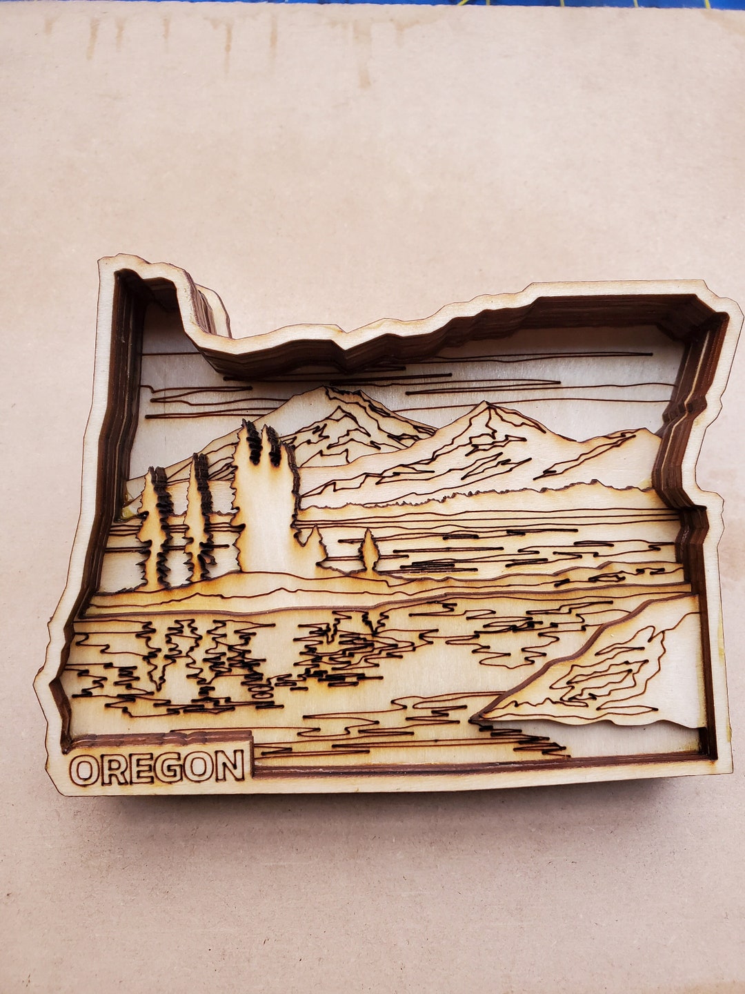 Wooden Layered States - Etsy