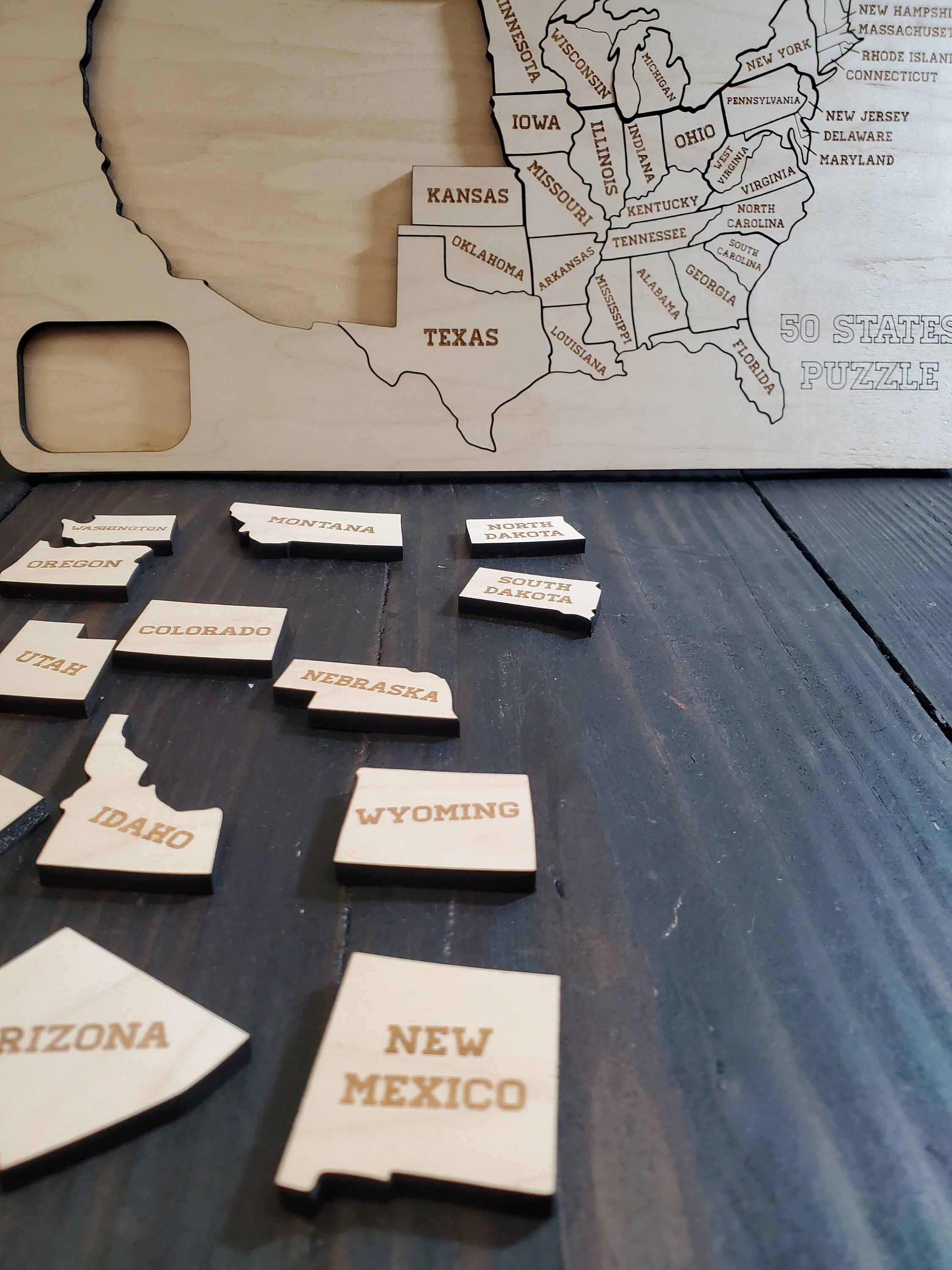 United States Wooden Map - Etsy