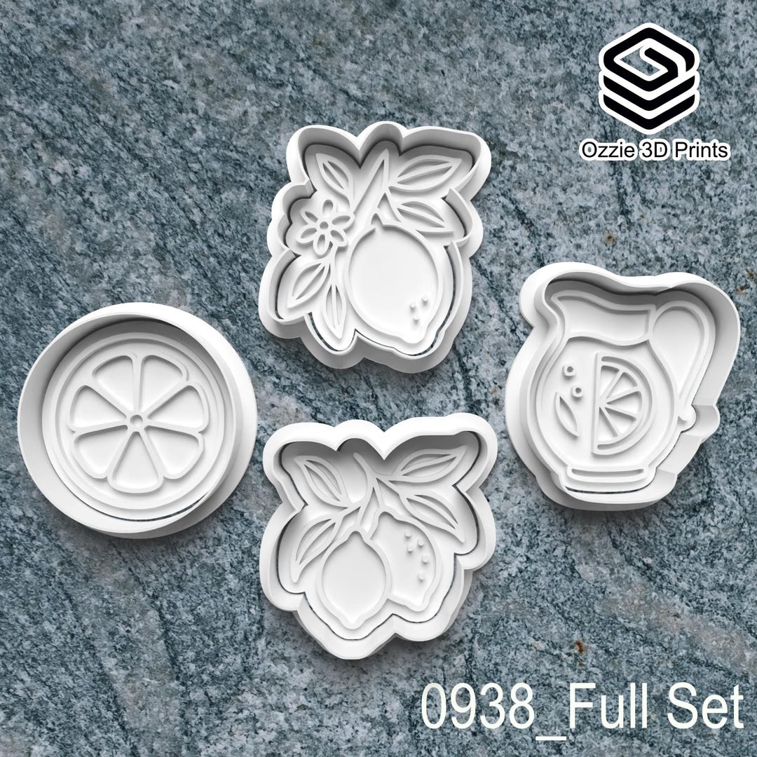 Lemon Cookie Cutter Set: 3D Printed Citrus Embosser - Etsy