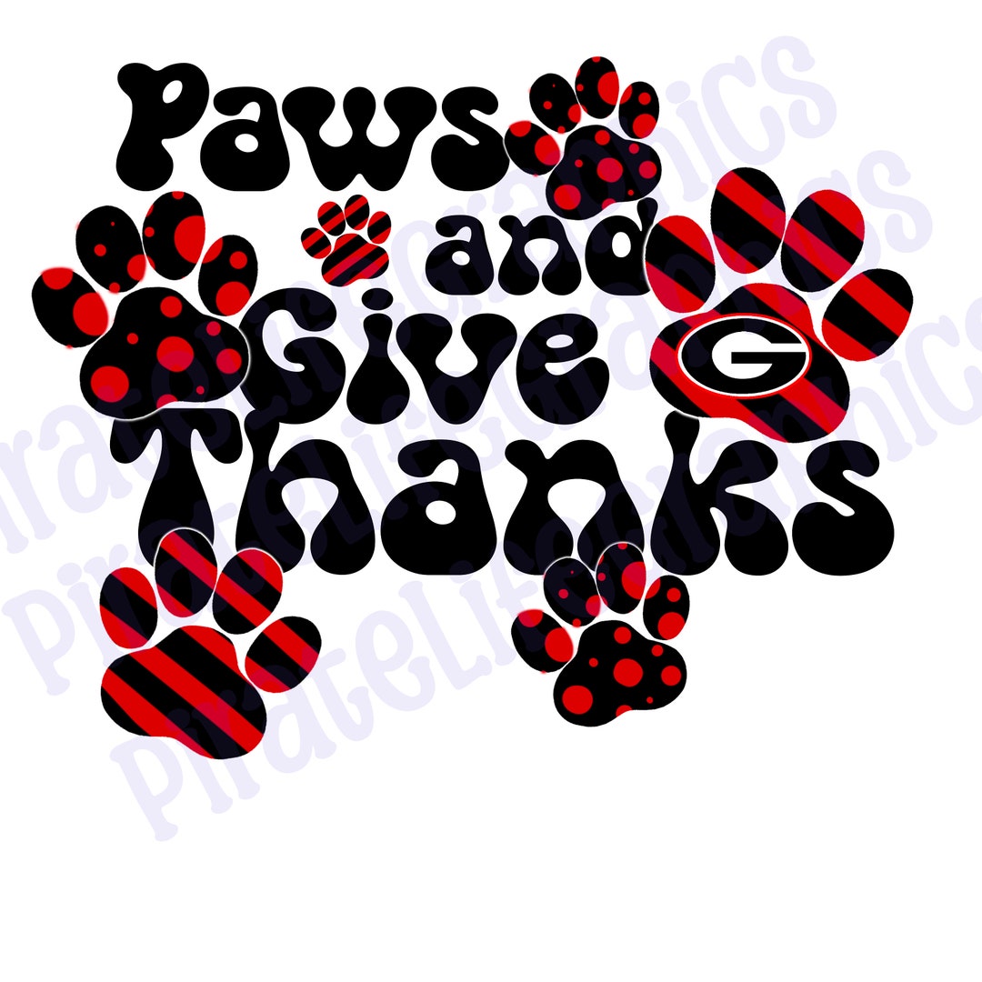Thanksgiving Png, Bulldogs Png, Paws and Give Thanks Png - Etsy