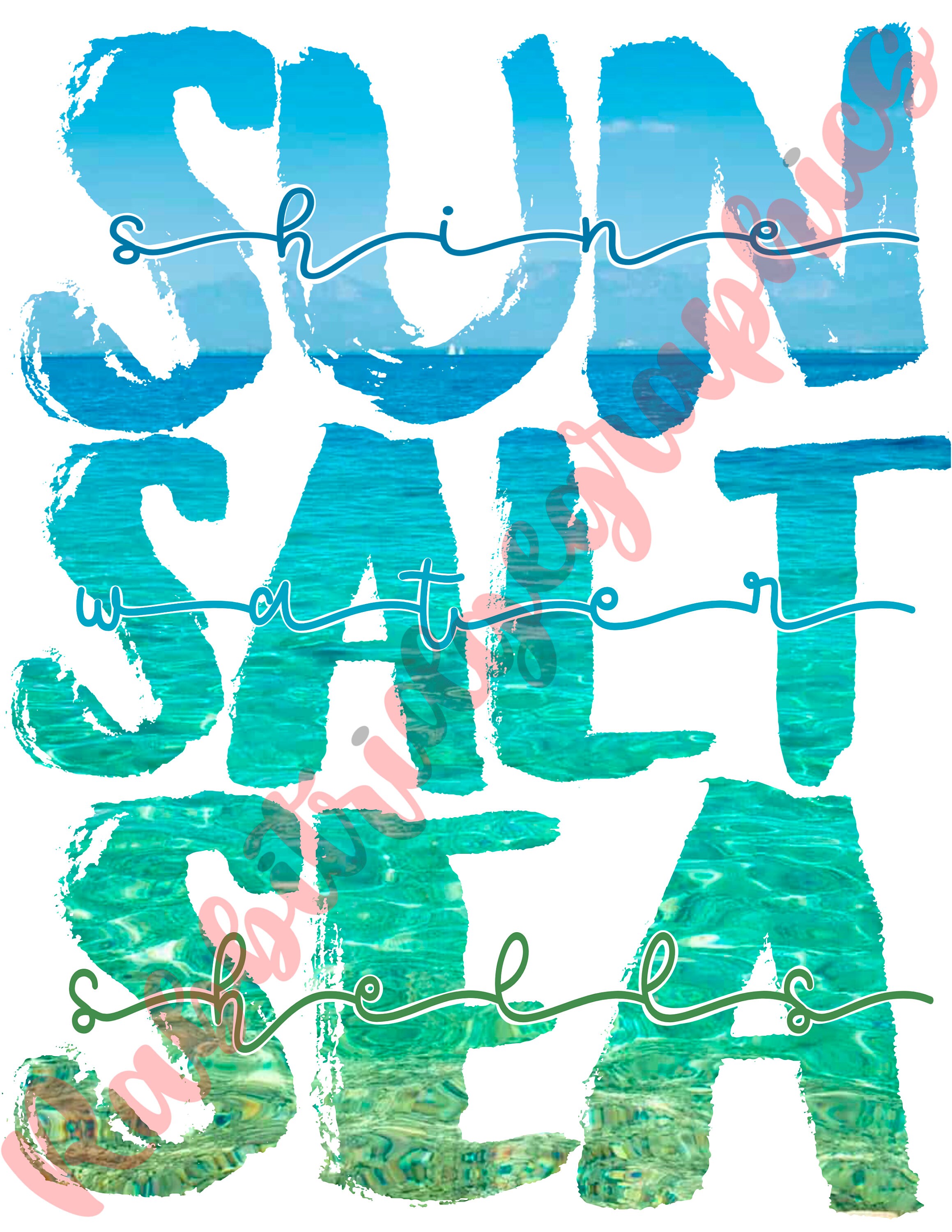Sun Salt Sea Png Seashell Png Summer Png Beach Png Sublimation Png ...