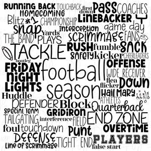Football Word Theme | Sports | PNG File | Sublimation Design for ...