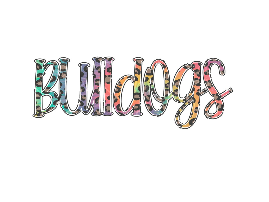 Bulldogs | Leopard/cheetah Print | PNG File | Sublimation Design for ...