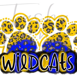 Wildcats | Paws | PNG File | Sublimation Design for Digital Download ...