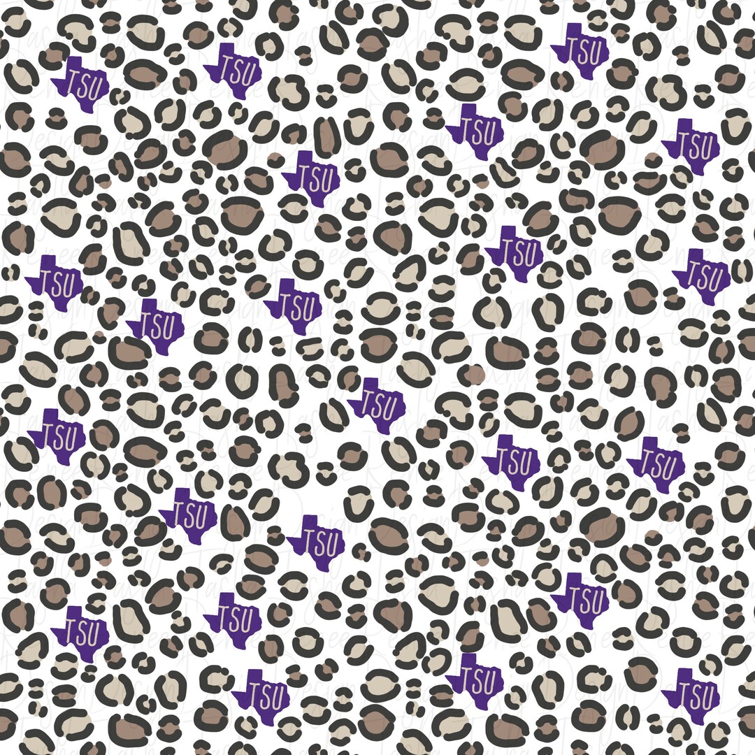 TSU Texas Cheetah Pattern PNG File Sublimation Design for Digital ...