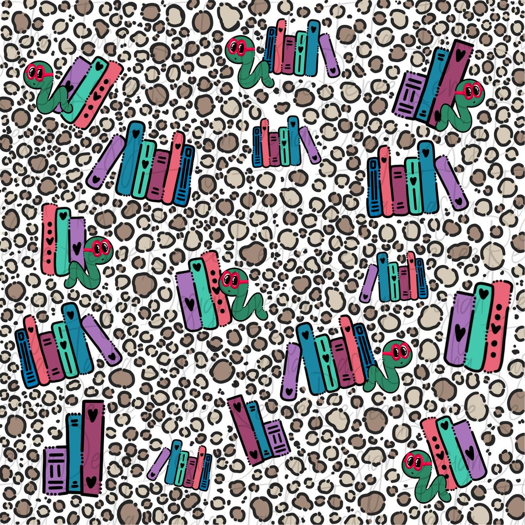 Cheetah Bookworm Theme | Bookworm | PNG File | Sublimation Design for ...