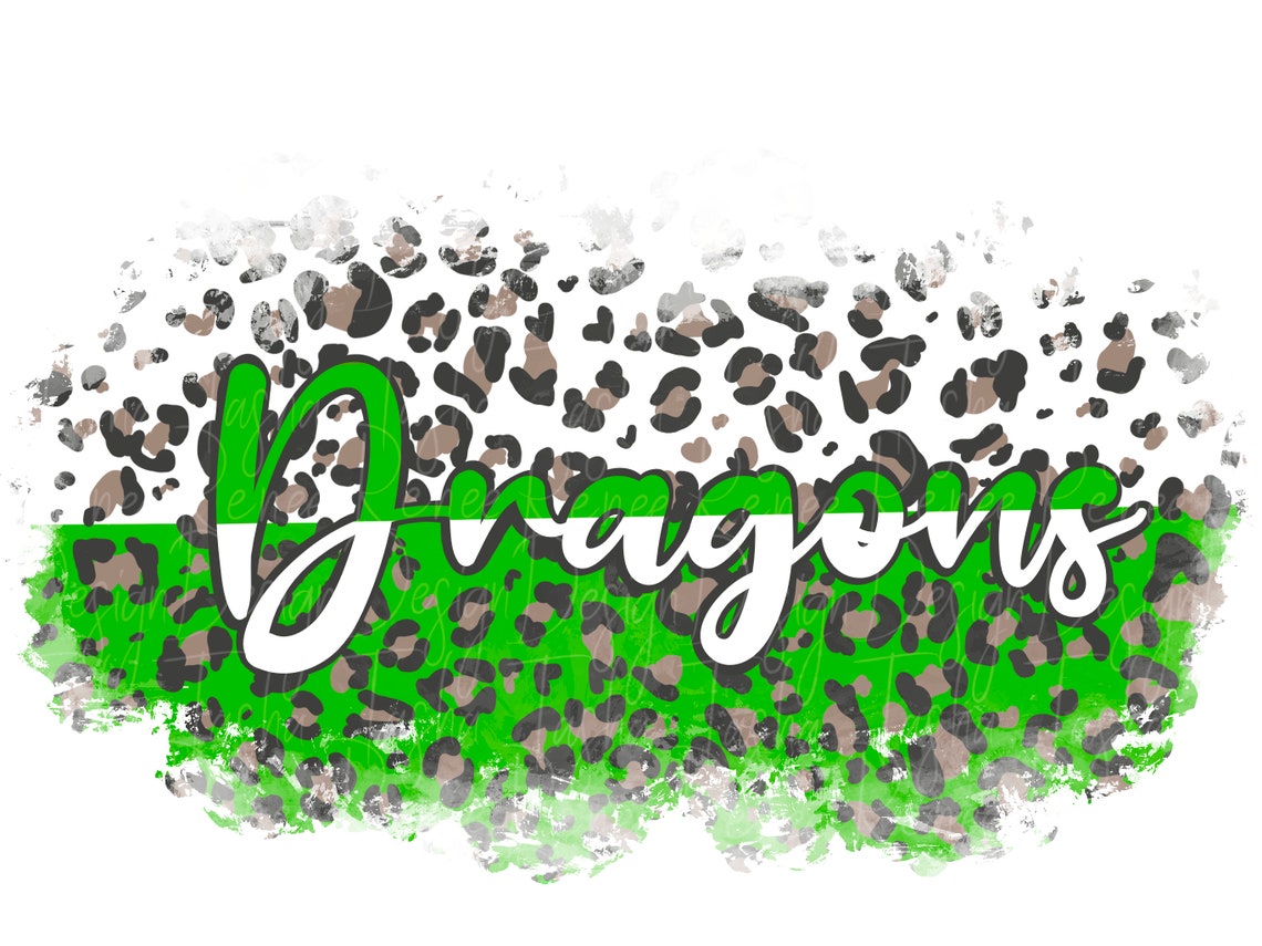 Dragons Mascot Kelly Green PNG File Sublimation Design - Etsy