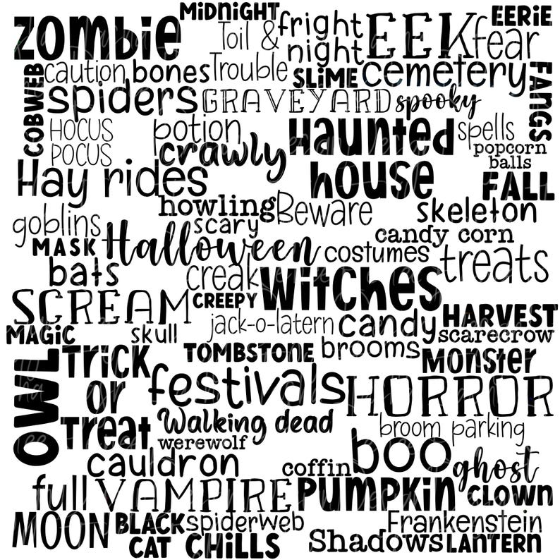 Halloween Word Theme | Bookworm | PNG File | Sublimation Design for ...
