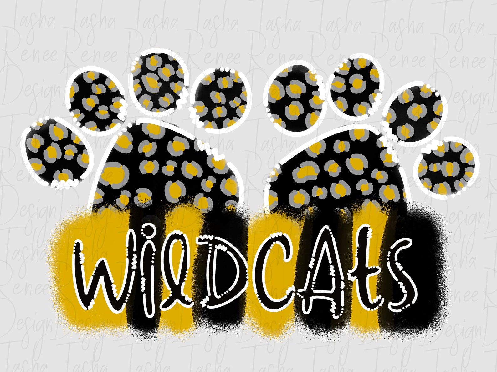 Wildcats Paws PNG: School Mascot Sublimation Design (digital Download ...