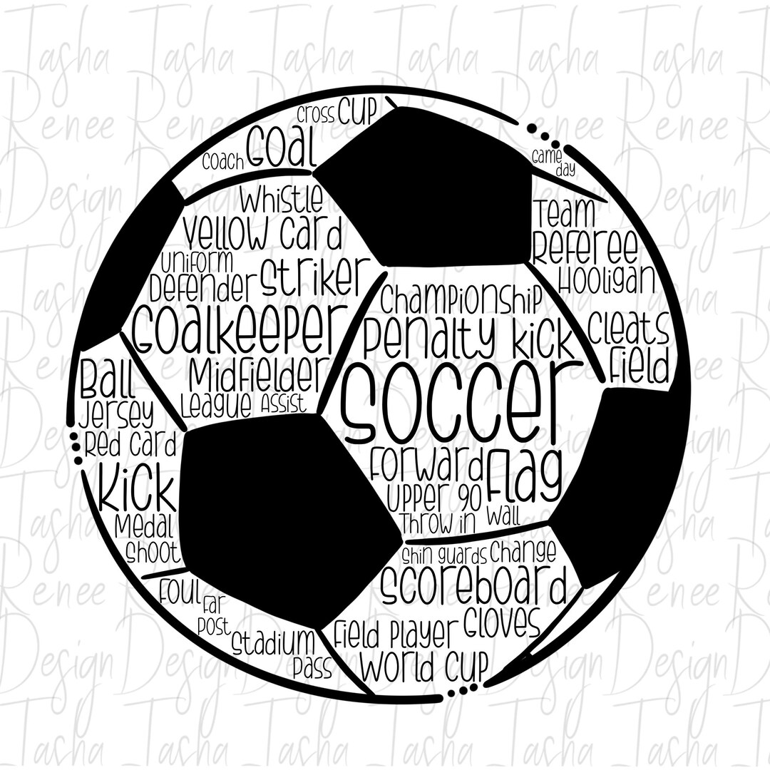 Soccer Word Theme PNG File | Sublimation Design | Digital Download ...