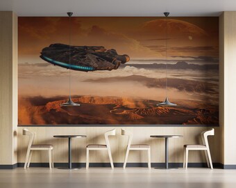 Millennium Falcon Wall Mural - Etsy
