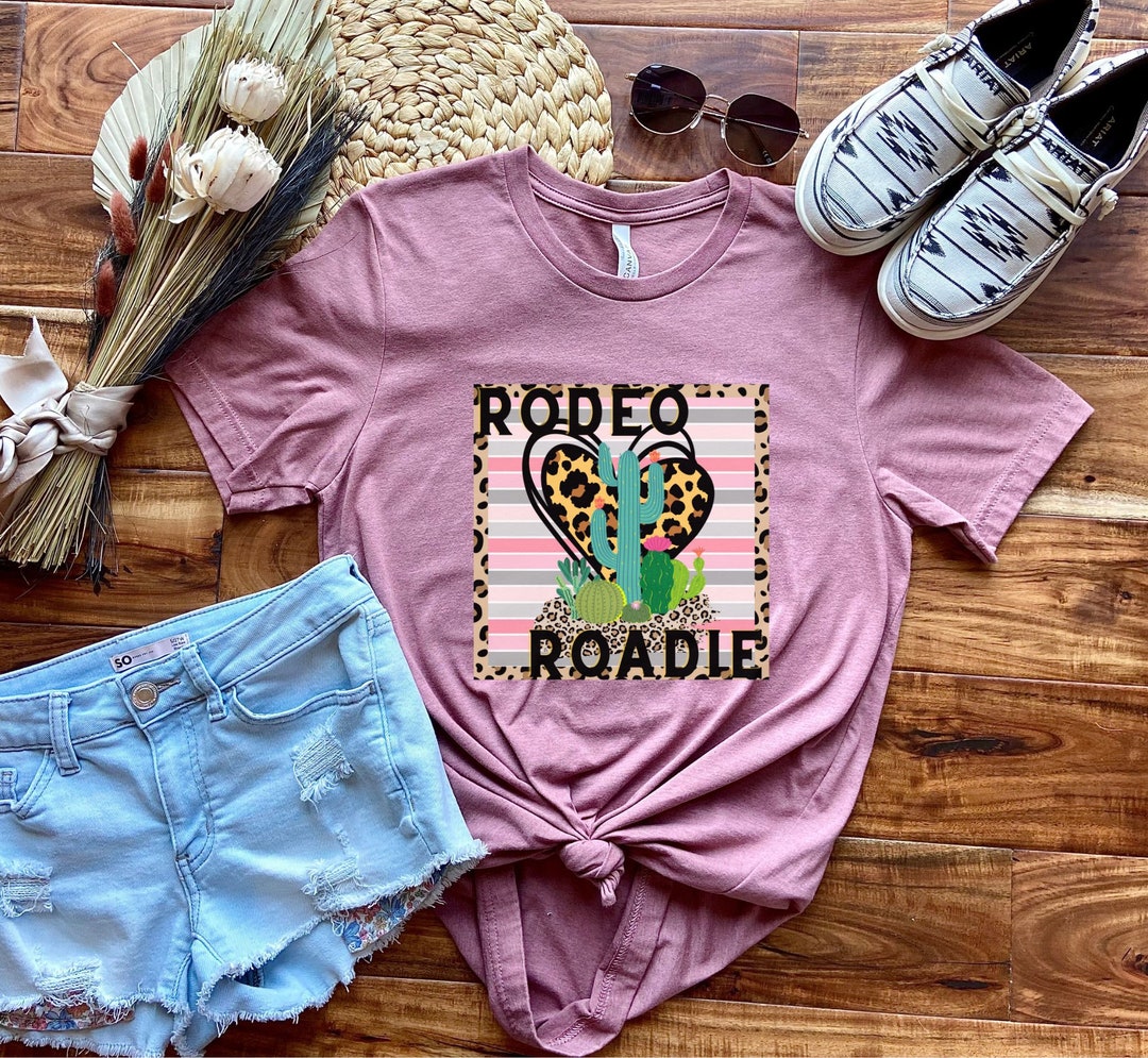 Rodeo Roadie Shirt, Womens Western Shirt, Leopard Print Shirt, Rodeo ...