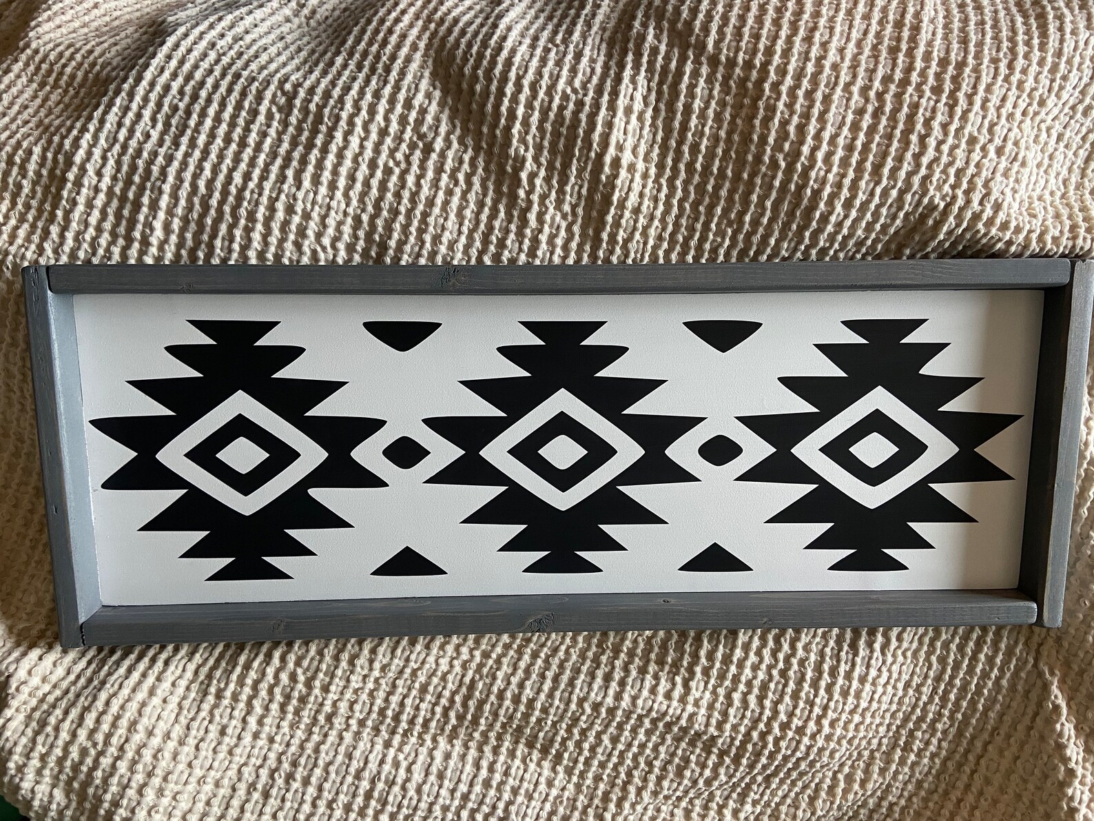 Aztec Wood Sign - Tribal Wall Art - Boho Decor - Wood Frame Sign ...