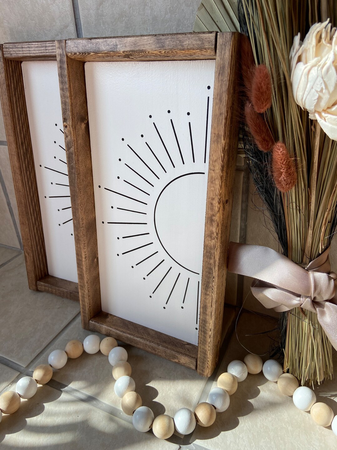 Half Sun Farmhouse Sign - Sunburst - Aztec Sun Sign - Western Decor ...