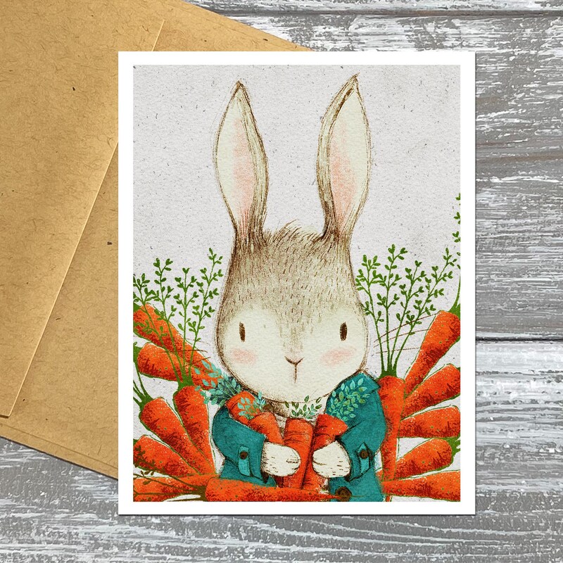 Bunny Note Cards - Etsy